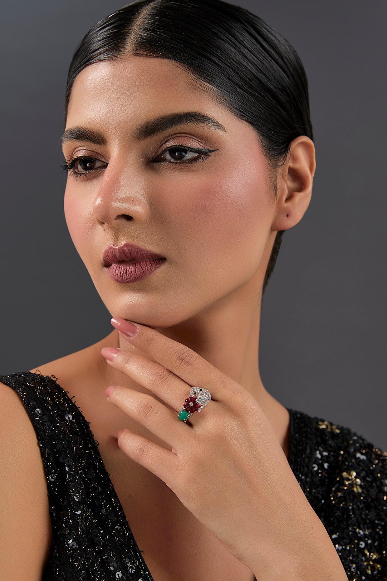 White Gold Finish Eurostar & Ruby Ring In Sterling Silver by STELLA ...