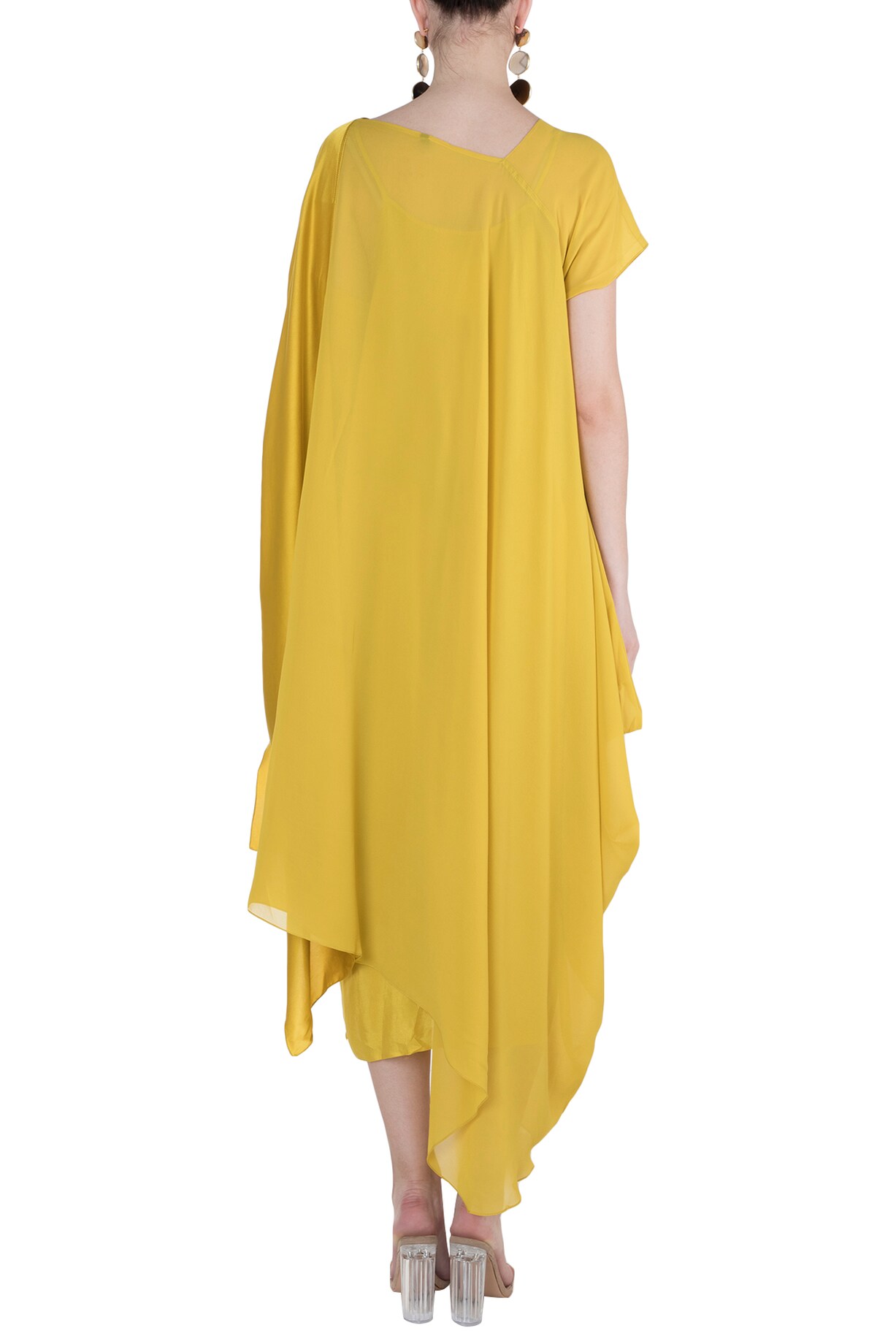 Mustard One Shoulder Style Dress with Inner by Stephany at Pernia's Pop ...