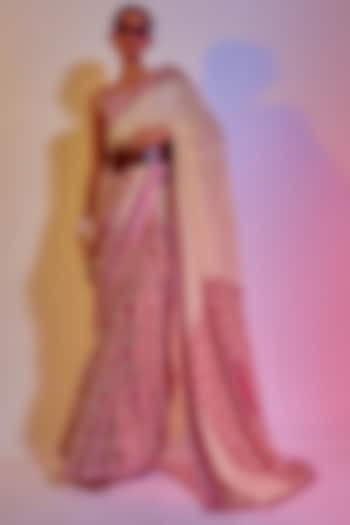 Multi-Colored Crepe Silk Floral Printed Saree Set by SVA BY SONAM ...