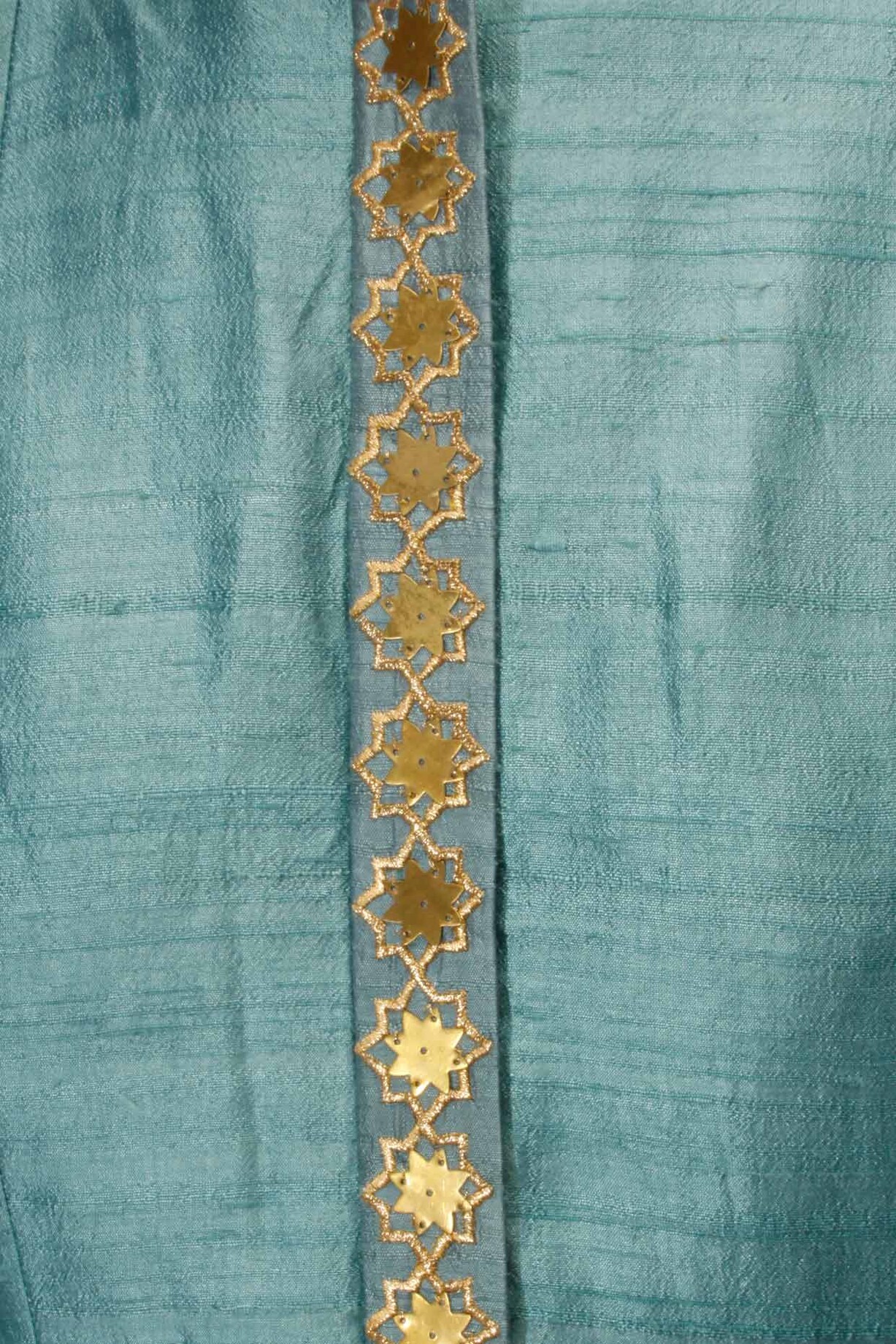 Teal star embroidered jacket kurta with beige inner gown available only ...