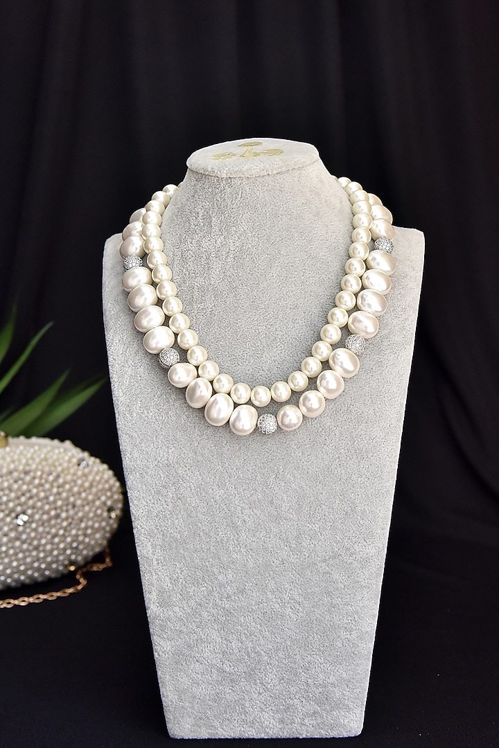 Silver Finish Pearl Necklace by Swabhimann Jewellery at Pernia's Pop Up ...