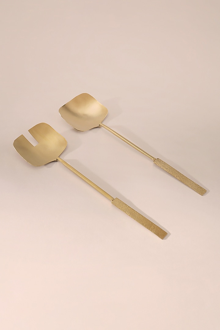 Gold Brass Serving Spoon Set Design by Table Manners at Pernia's Pop Up ...