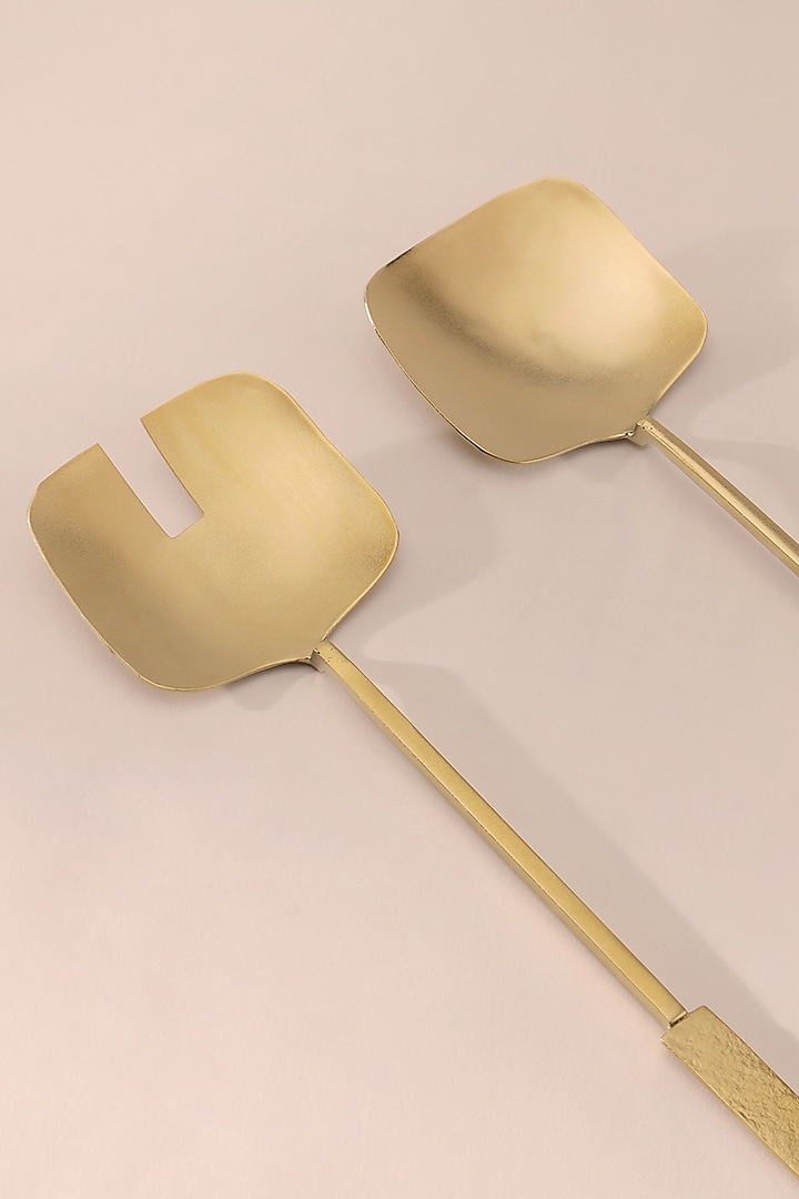Gold Brass Serving Spoon Set Design by Table Manners at Pernia's Pop Up ...