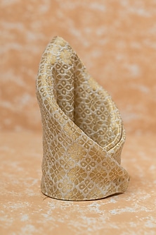 Gold Woven Zari Jacquard Pocket Square Design by TASVA at Pernia's Pop ...