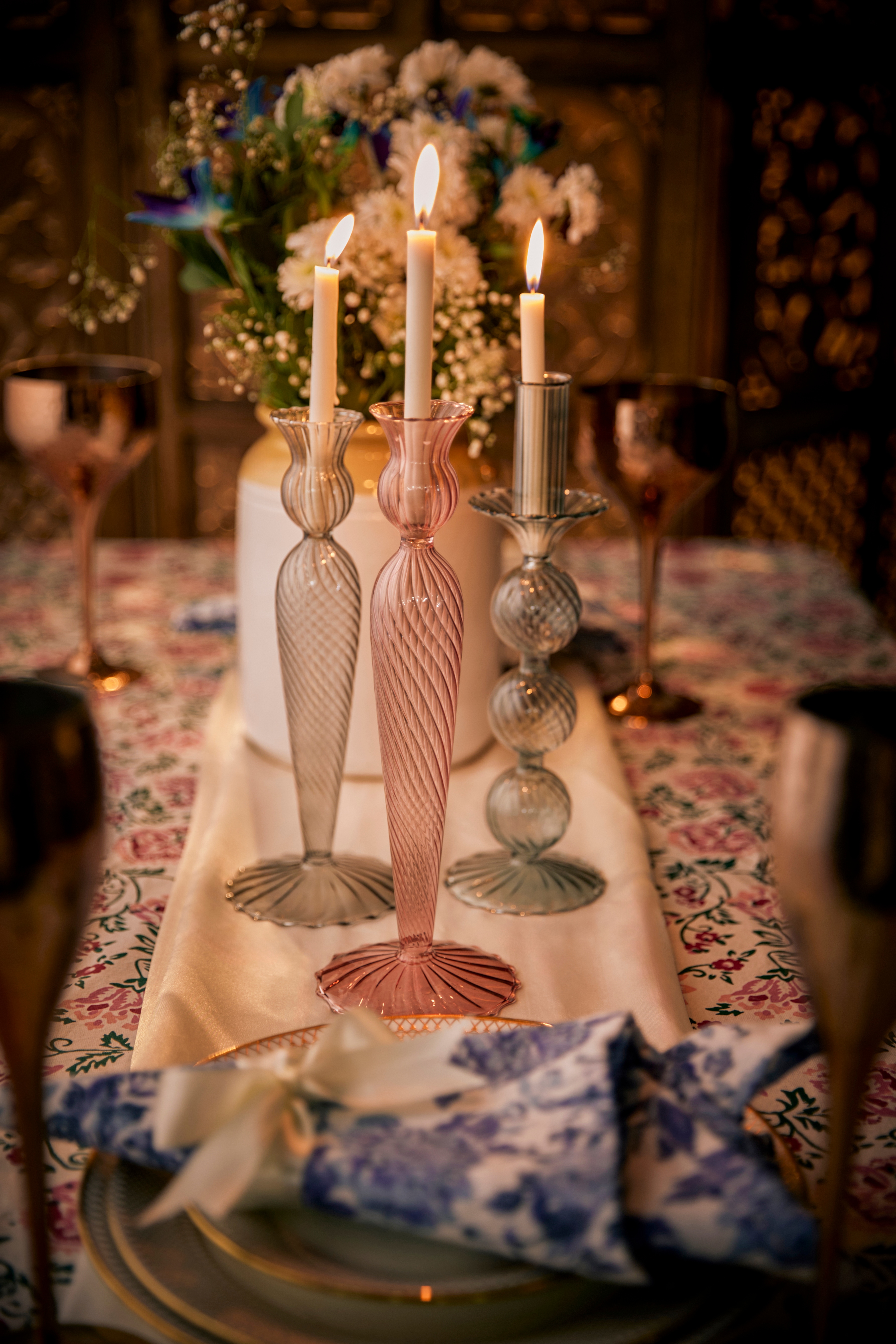 Pink Glass Candle Holder by Table Manners at Pernia's Pop Up Shop 2025