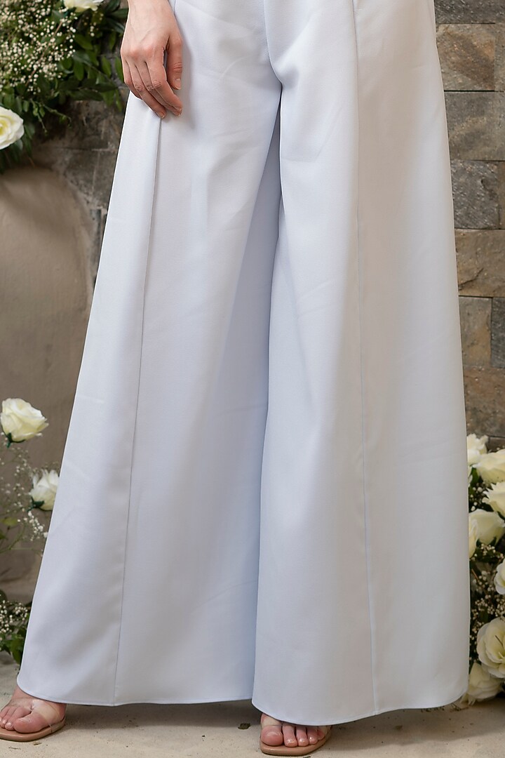 Powder Blue Hand Embroidered Jumpsuit by Tamaraa By Tahani at Pernia's ...