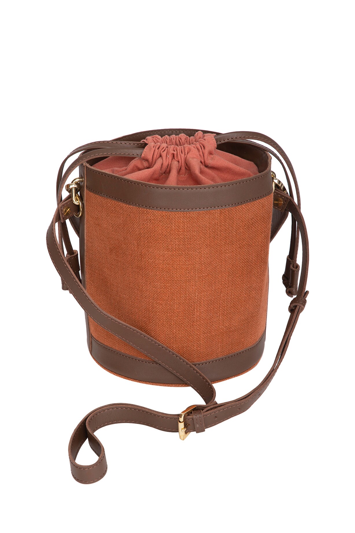 Rust Bucket Bag With Drawstring closure by The House of Ganges at ...