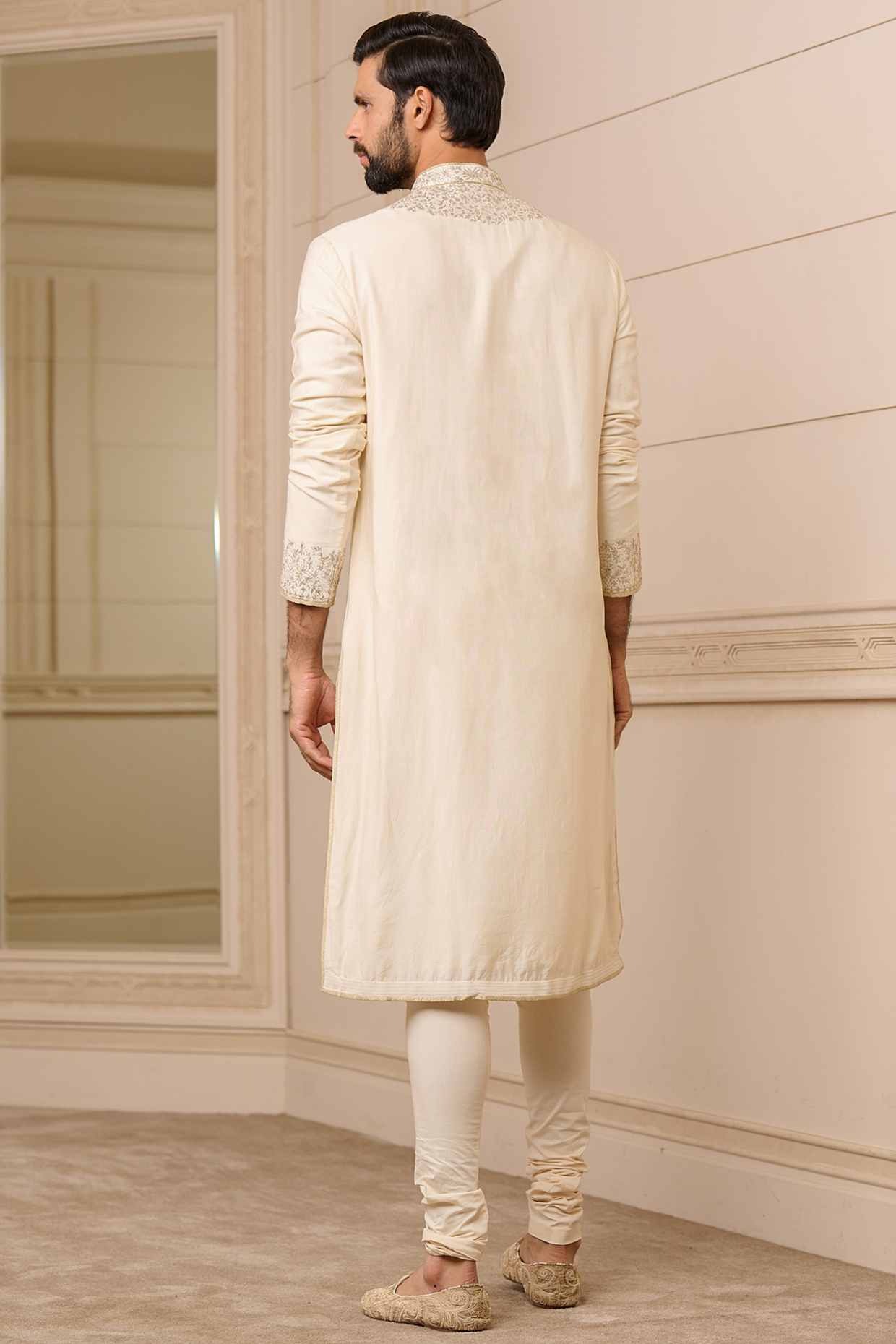 Buy Tarun Tahiliani Men Ivory Spun Silk Embroidered Kurta Set at Pernia ... Buy Tarun Tahiliani Men Ivory Spun Silk Embroidered Kurta Set at Pernia ...