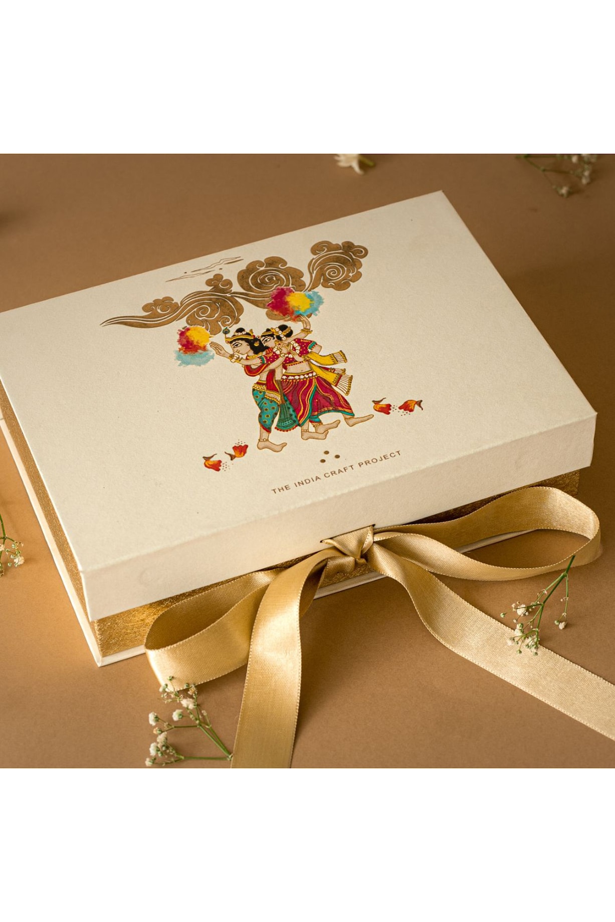 White & Golden Handmade Paper Gift Set Design by The India Craft ...