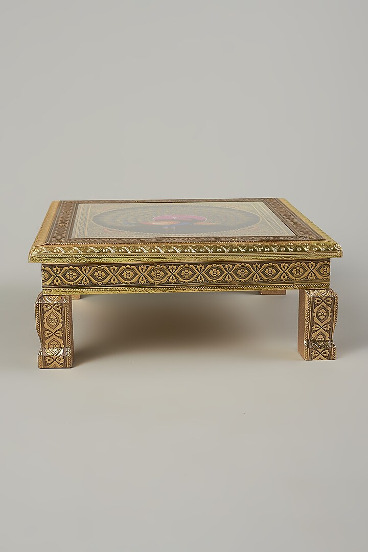 Gold Antique Chaurang Chowki by The Khabiyas Trunk by KJ at Pernia's ...