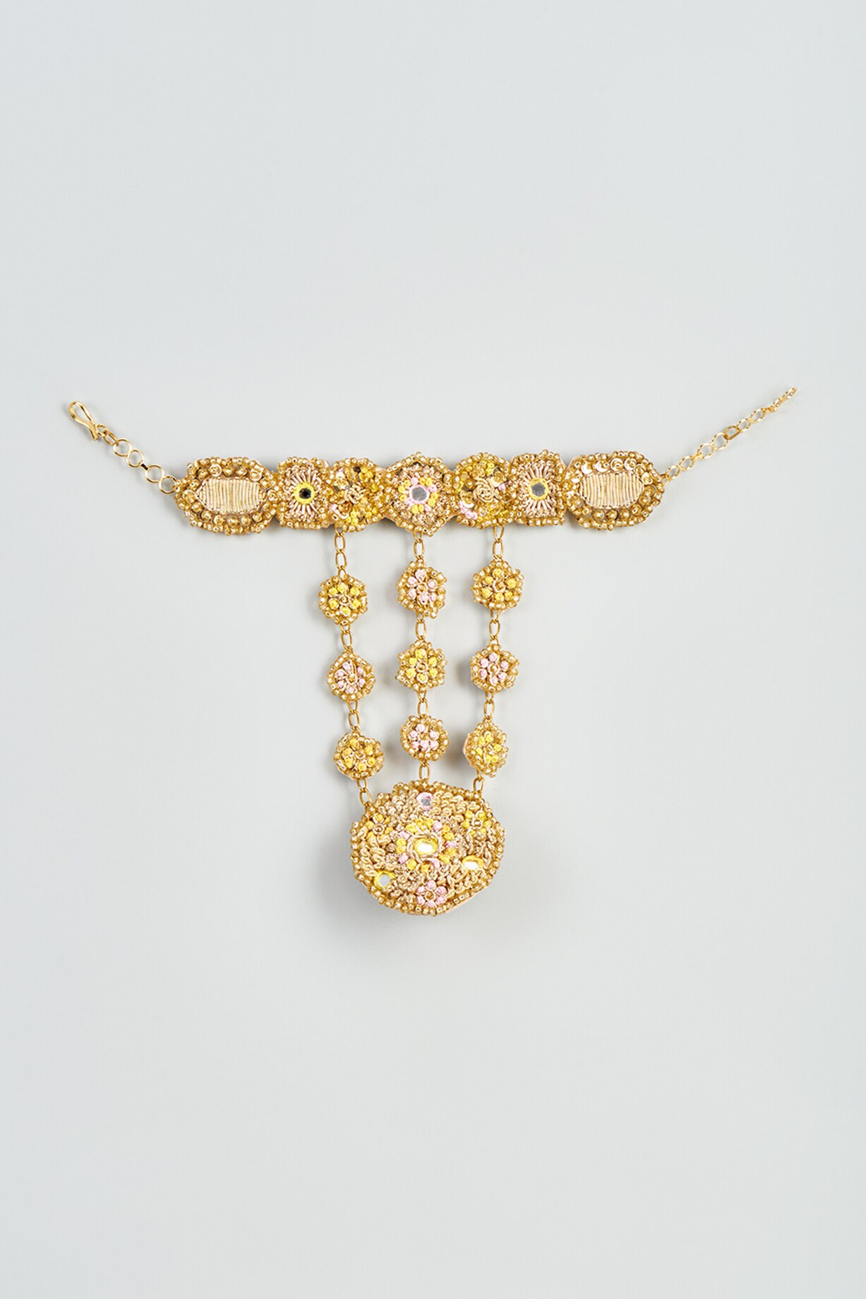 Aari & Zardosi Hand Embroidered Hand Harness (Set Of 2) Design by ...