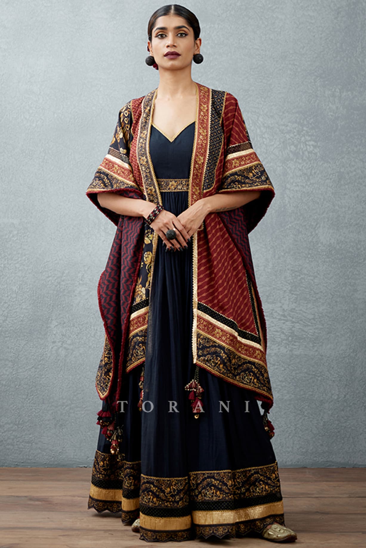 Red Printed Jacket Dress by TORANI at Pernia's Pop Up Shop 2024