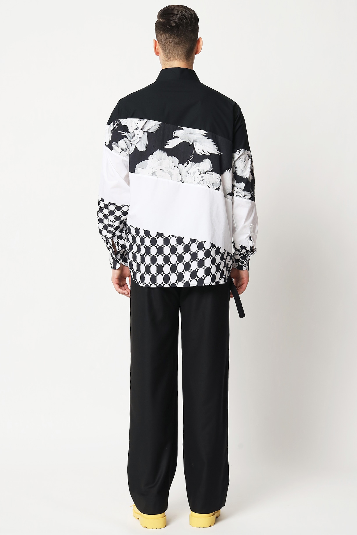 Black & White Cotton Digital Printed Shirt Design by Two Point Two at ...