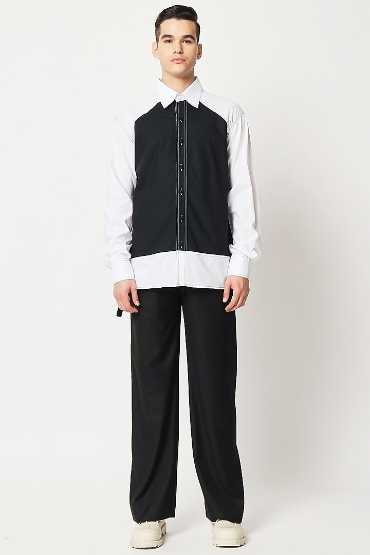 Black & White Cotton Shirt by Two Point Two at Pernia's Pop Up Shop 2025