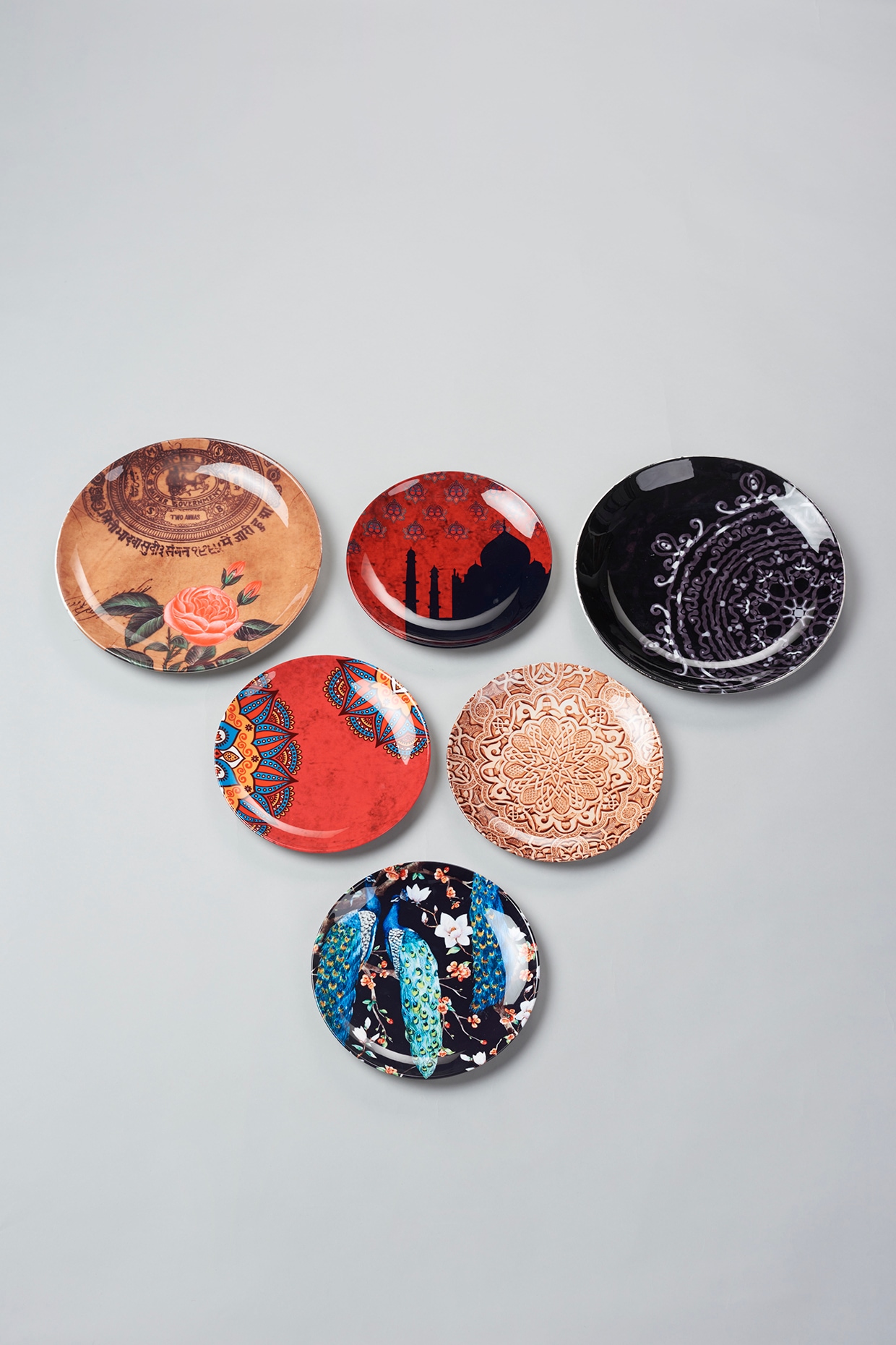 Multi-Colored Wall Plates (Set of 6) by The Quirk India at Pernia's Pop ...