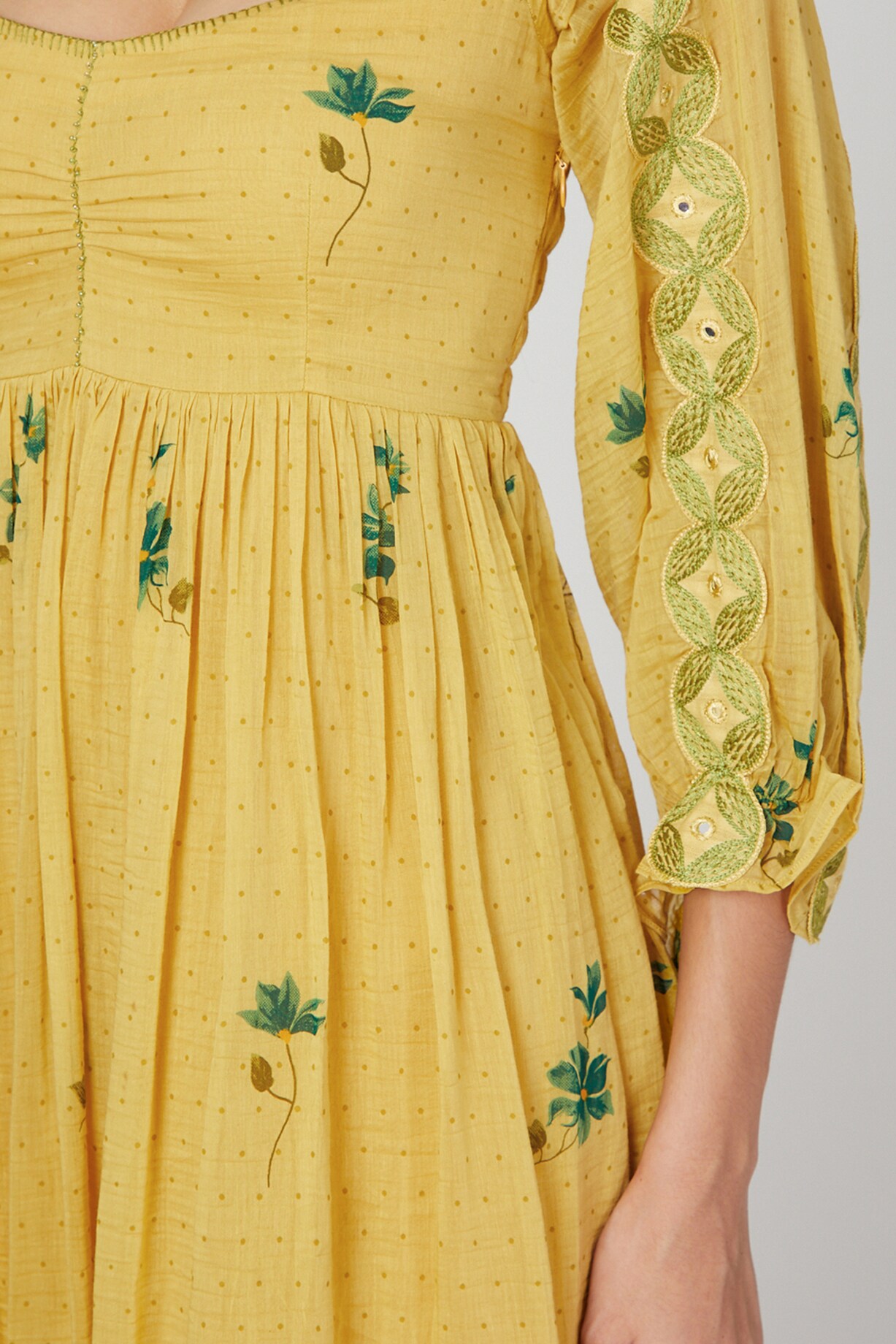 Tumeric Yellow Printed Dress by The Right Cut at Pernia's Pop Up Shop 2025