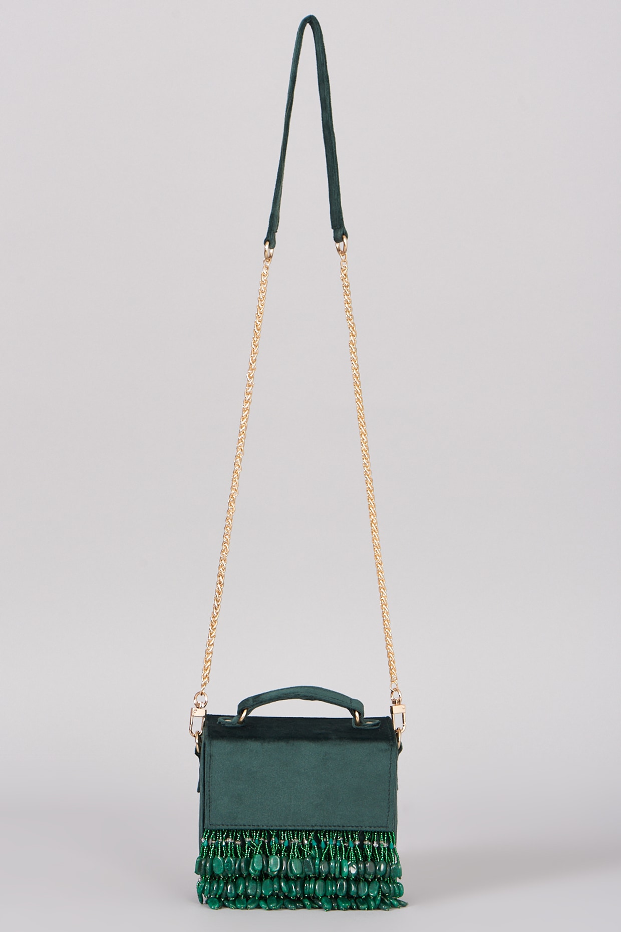 Emerald Green Embellished Handbag by The Right Sided at Pernia's Pop Up ...