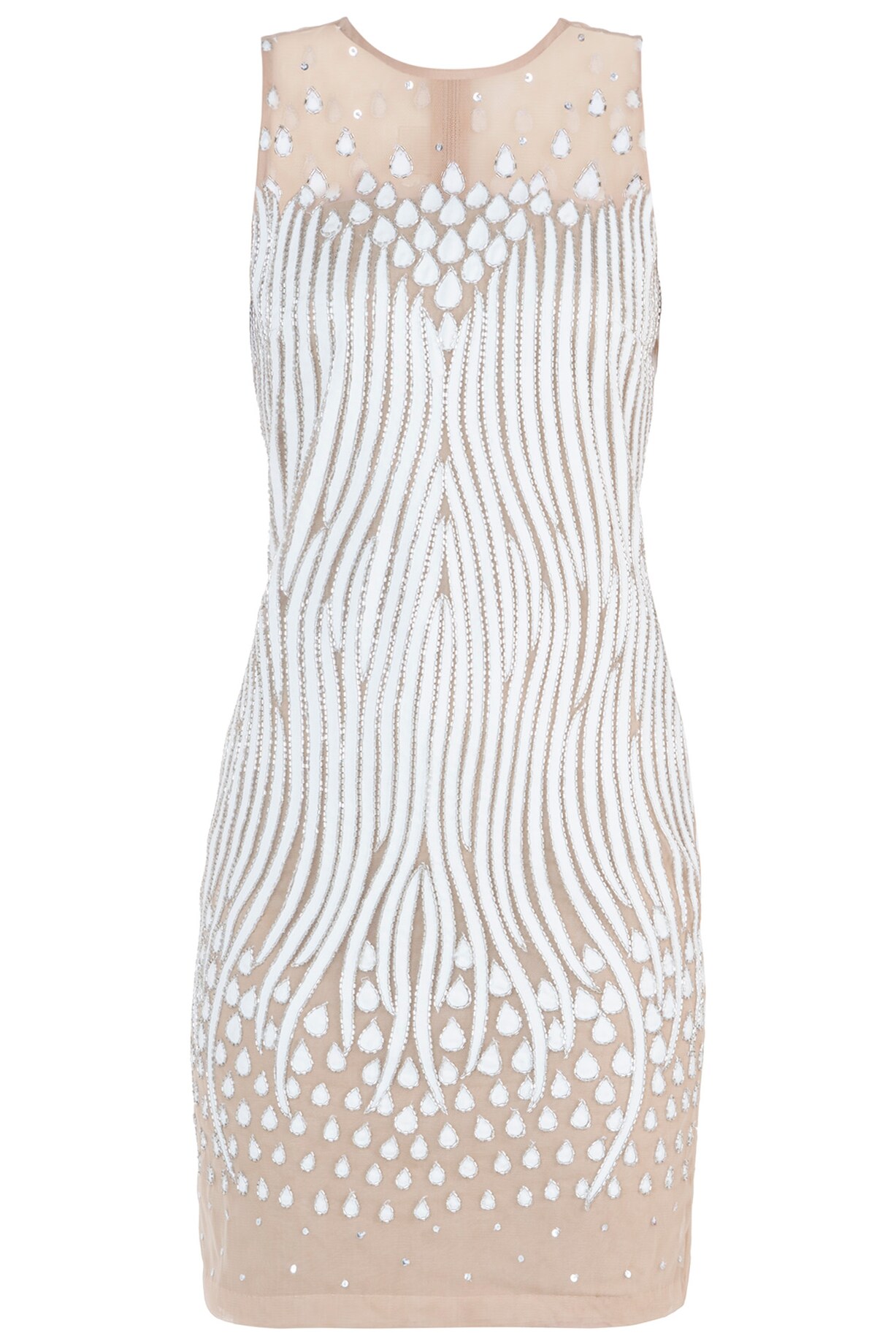 White embroidered net dress available only at Pernia's Pop Up Shop. 2024