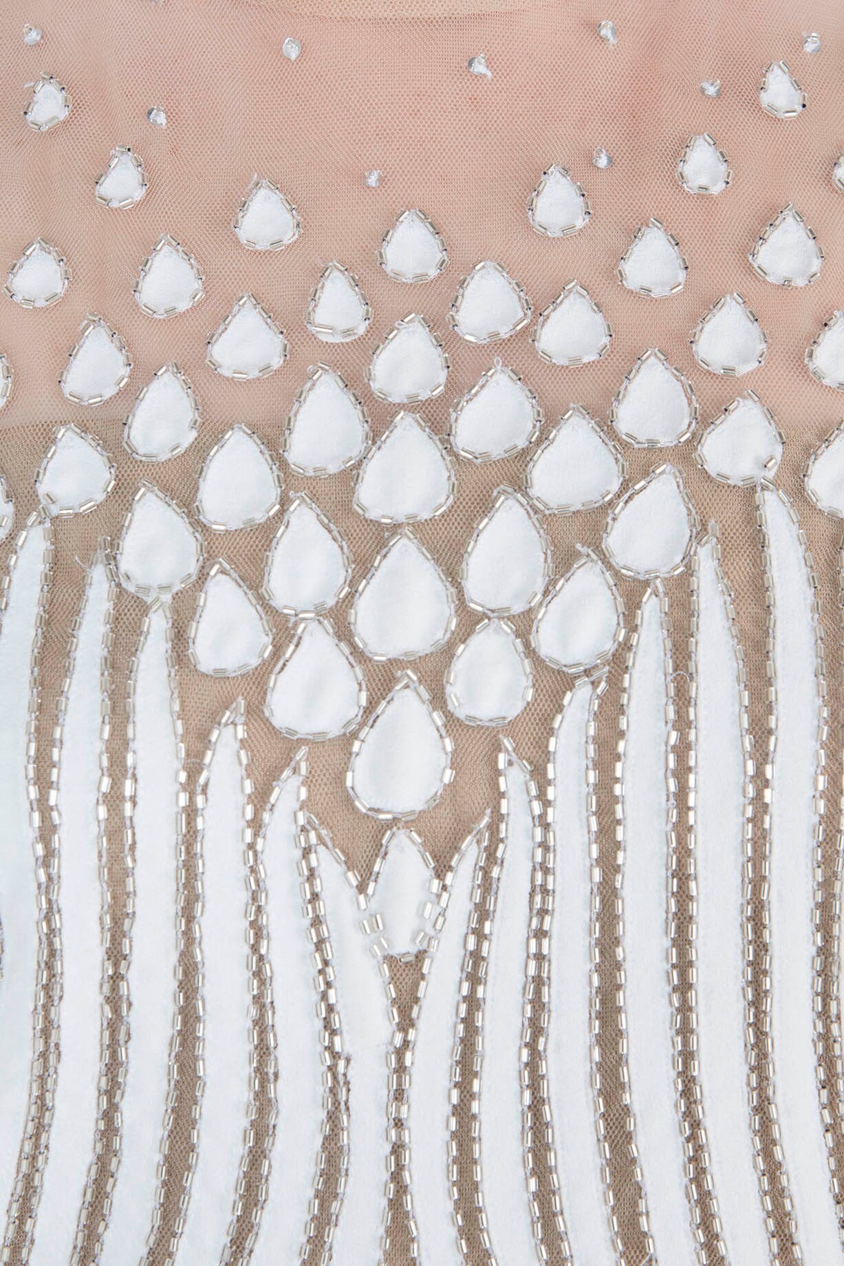 White embroidered net dress available only at Pernia's Pop Up Shop. 2024