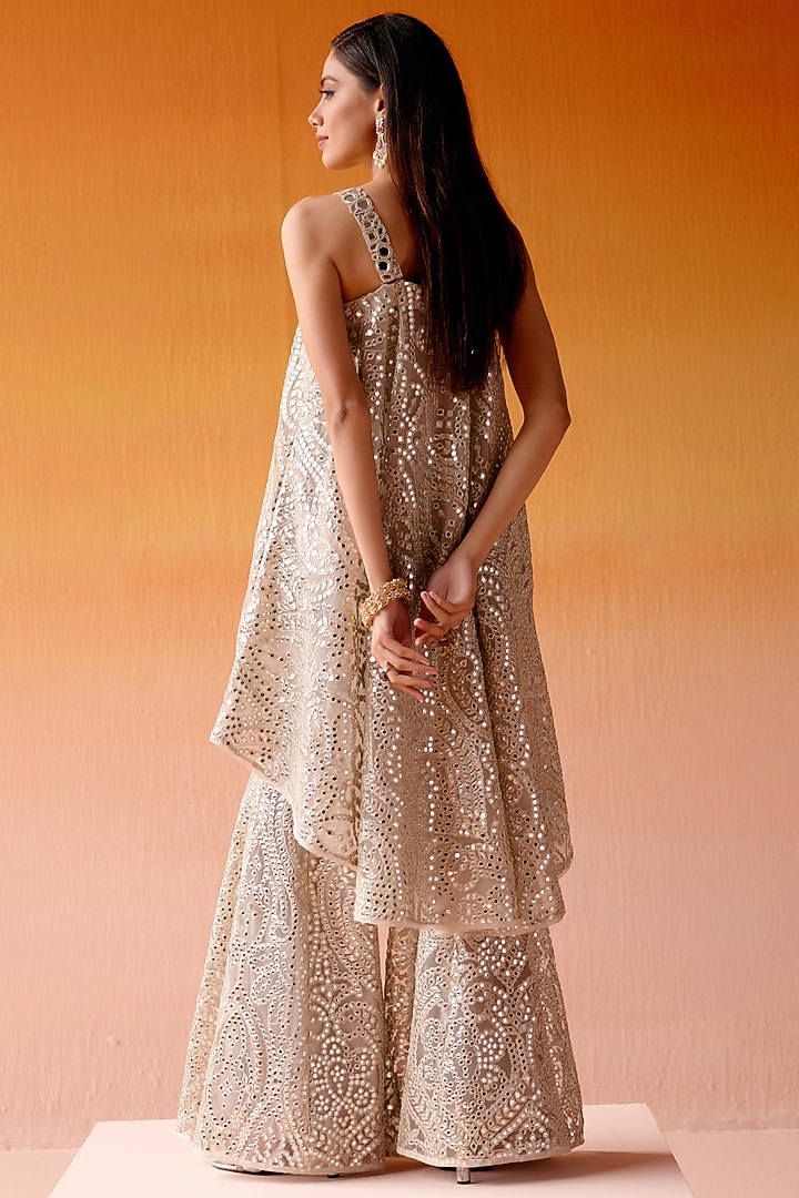 Silver Net Mirror Work Cape by Twenty Nine at Pernia's Pop Up Shop 2026