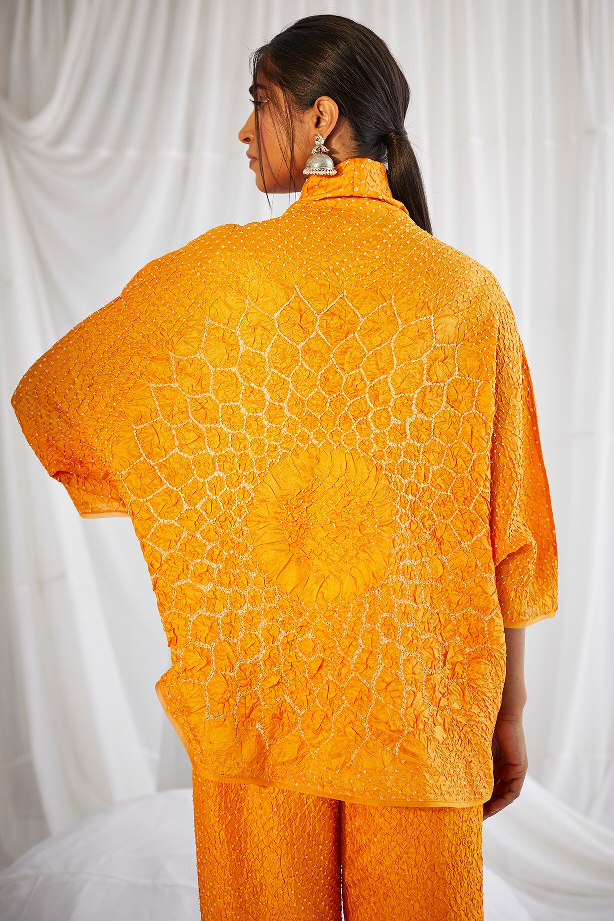 Yellow Crushed Silk Overlapped Top by Twenty Nine at Pernia's Pop Up ...