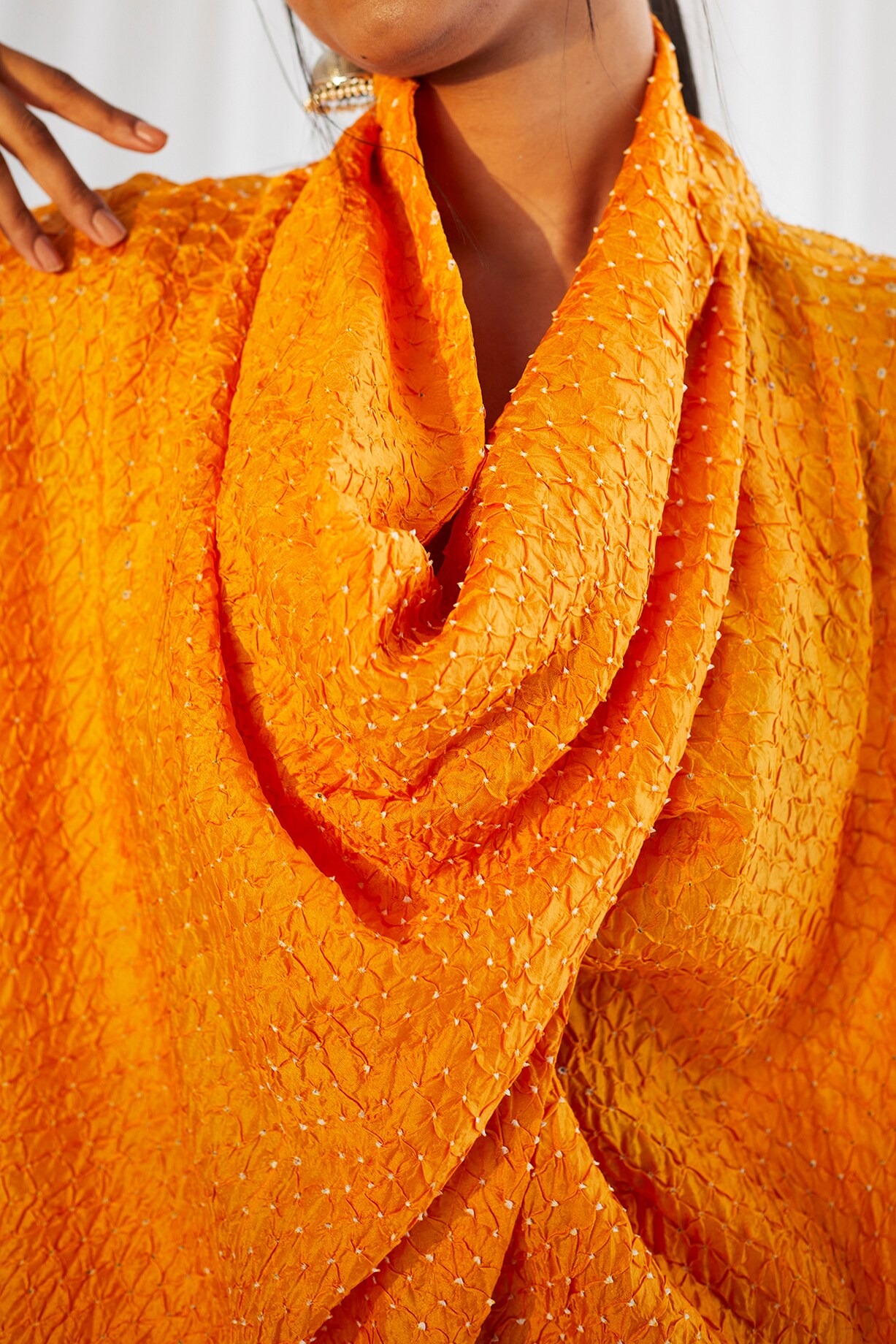 Yellow Crushed Silk Overlapped Top by Twenty Nine at Pernia's Pop Up ...