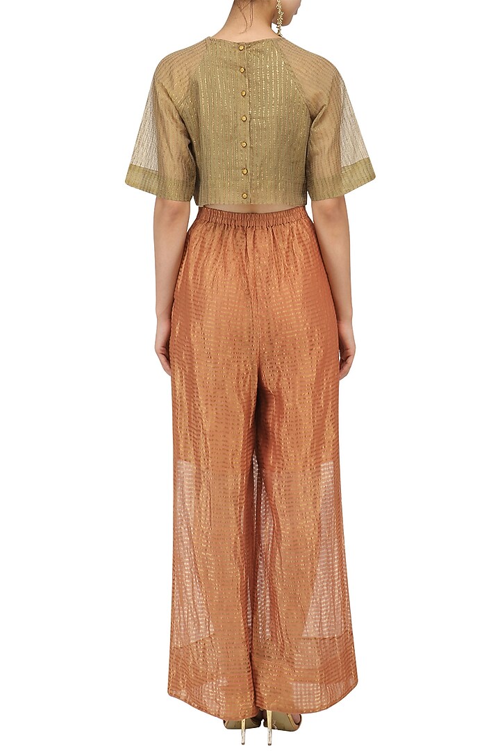Rust stripe tissue pants available only at Pernia's Pop Up Shop. 2024