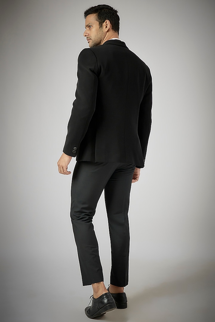 Buy UMANG MEHTA Black Japanese Polynosic Tuxedo Set at Pernia ...