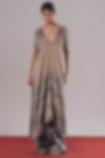 Indigo Blue Tissue Silk Wide-Leg Pants by Urvashi Kaur at Pernia's Pop ...