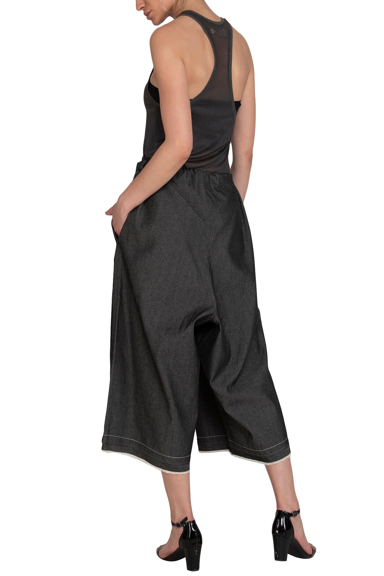 Grey Denim Culotte Pants Design by Kapda By Urvashi Kaur at Pernia's ...