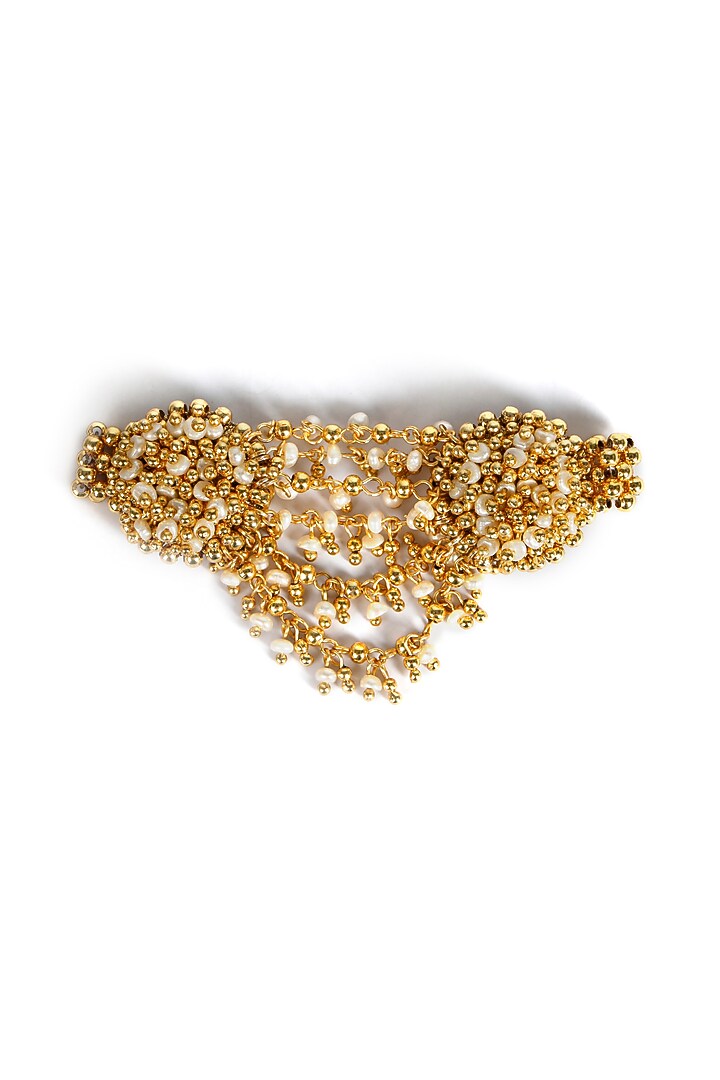 Gold Plated Woven Beaded Ring by Vaidaan Jewellery at Pernia's Pop Up ...