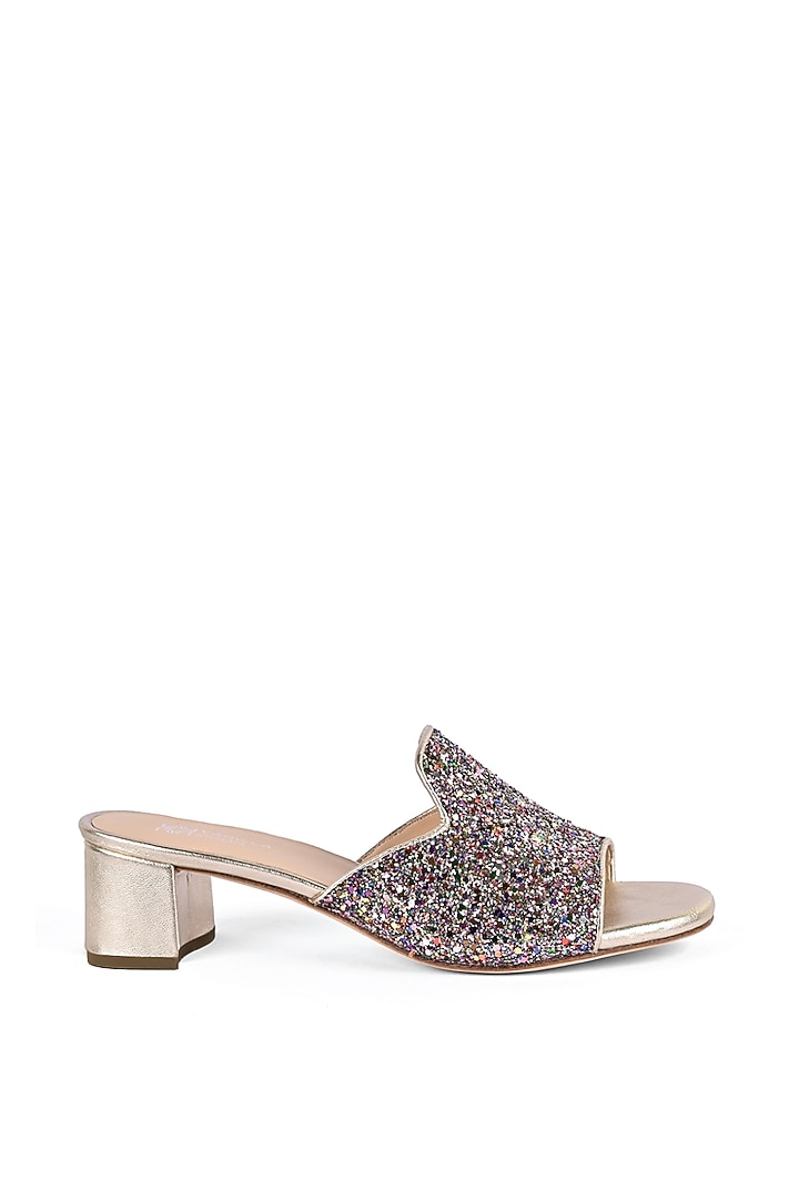 Multi-Colored Textile Mules by VANILLA MOON at Pernia's Pop Up Shop 2025