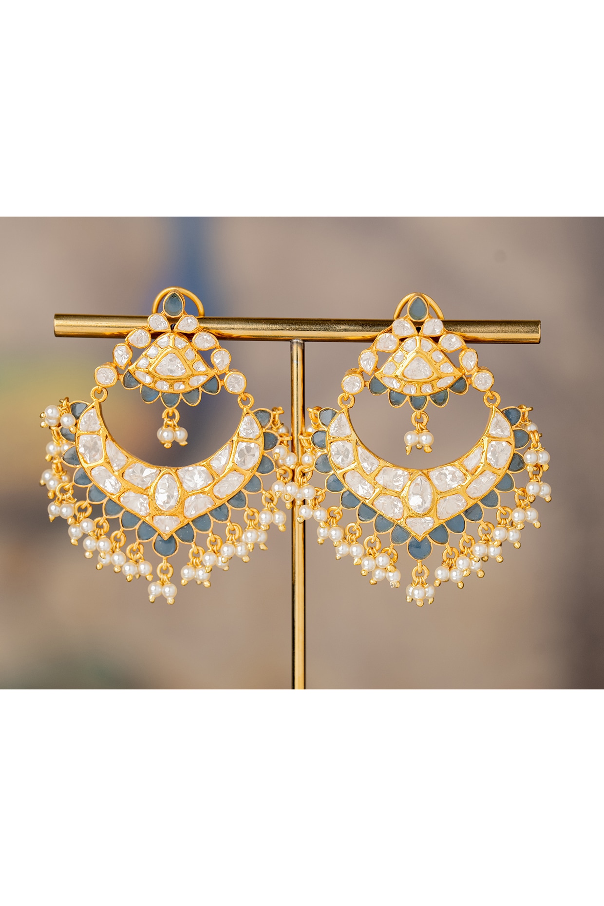 Gold Plated Nilofer Jhumka Earrings In Sterling Silver by Varq Jewels ...