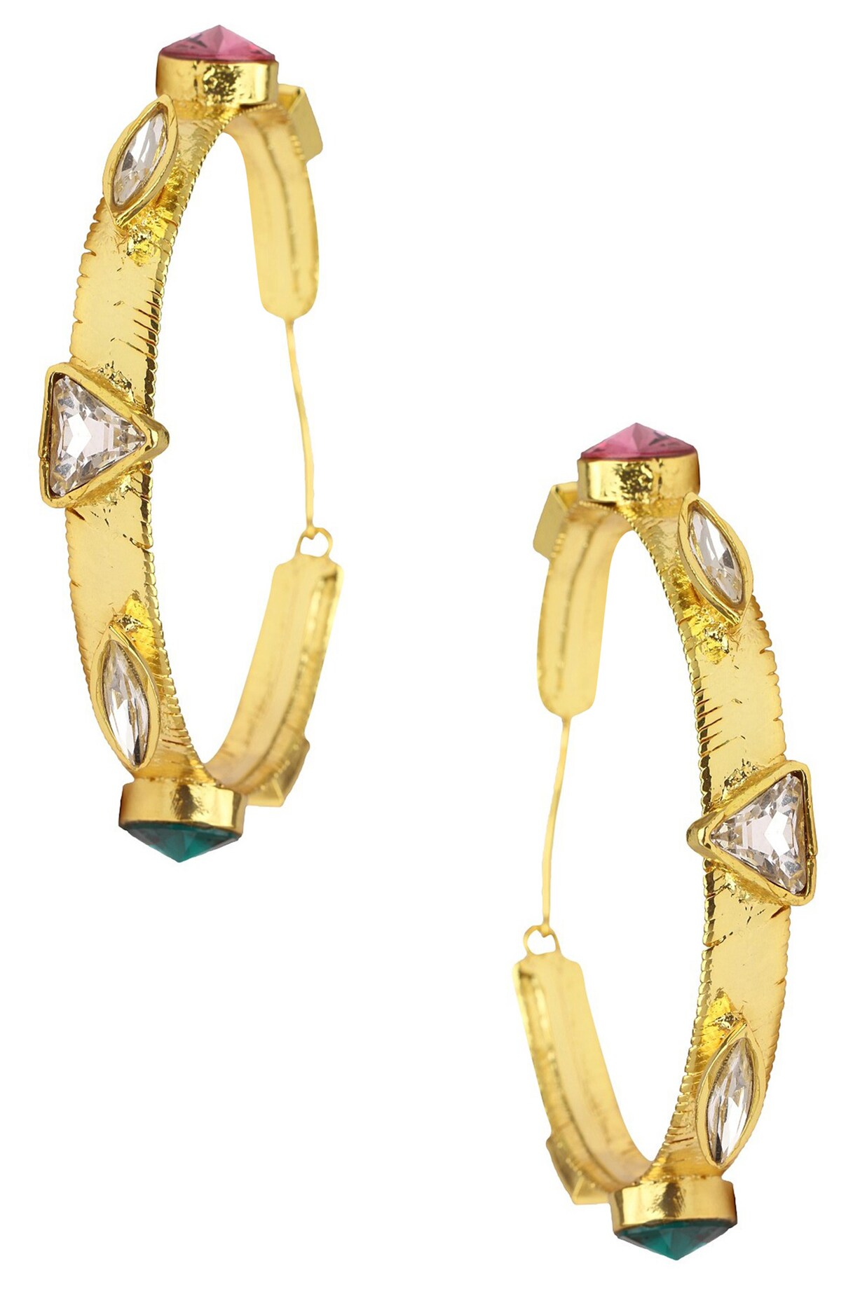 Valliyan by Nitya Arora presents Gold plated multicolor semi precious ...