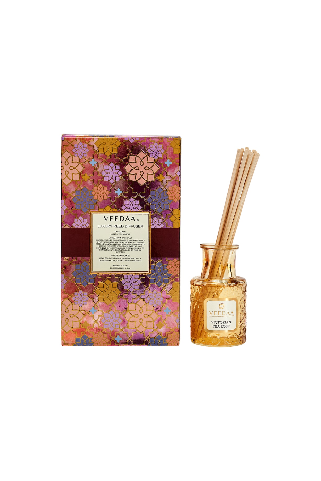 Multi Colored Victorian Tea Rose Classic Reed Diffuser by VEEDAA at ...