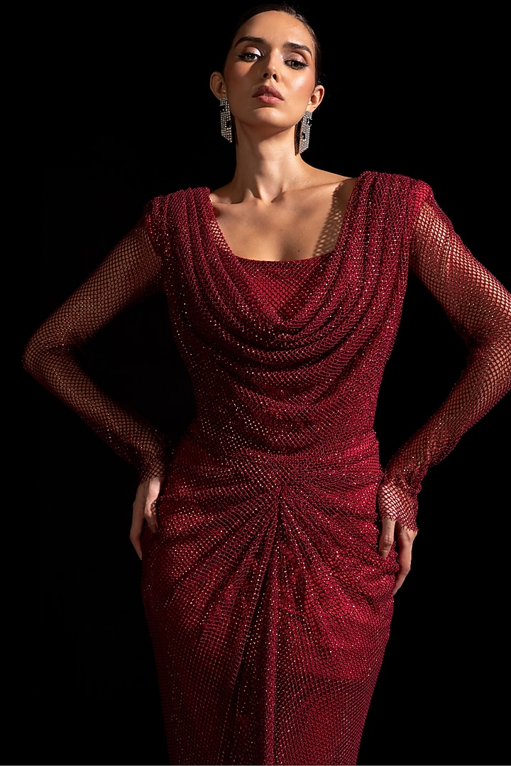 Red Swarovski Mesh Engagement Gown by Vesture at Pernia's Pop Up Shop 2026