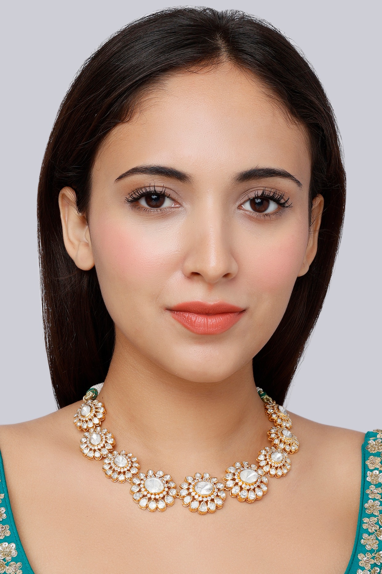 Gold Finish Necklace In Sterling Silver by Vinanti Manji at Pernia's ...