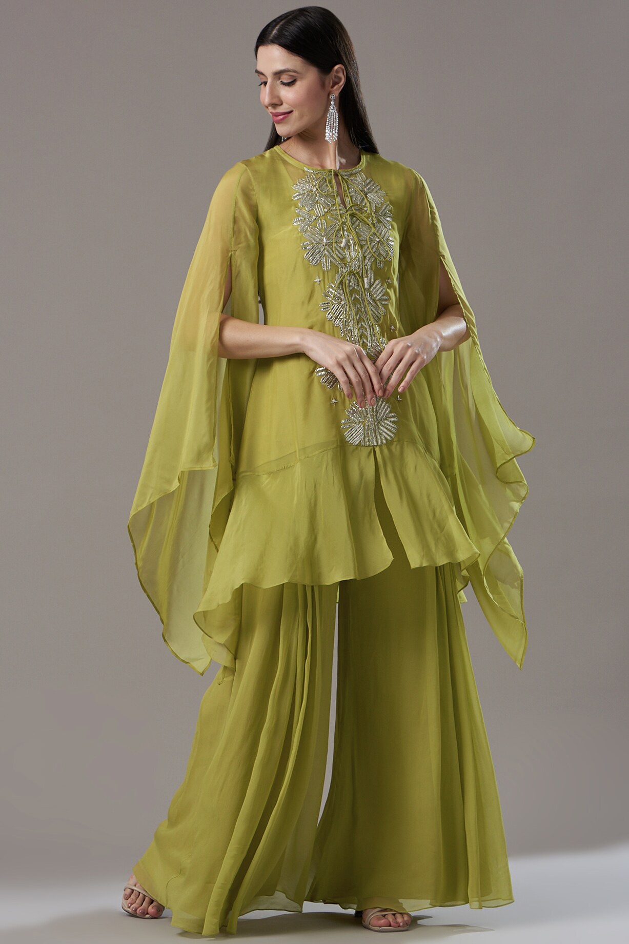 Citrus Cords Embroidered Kurta Set by Varun Nidhika at Pernia's Pop Up ...