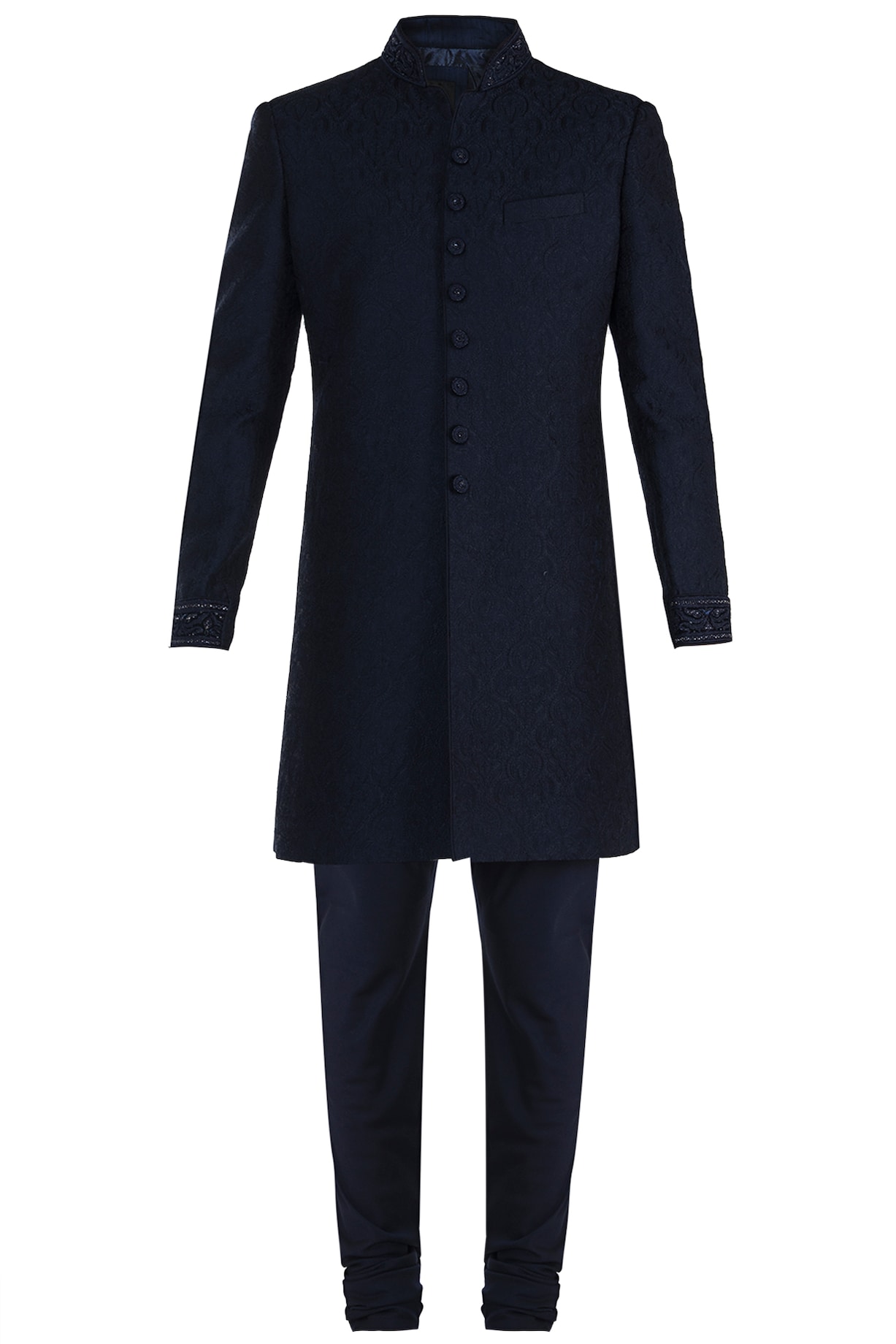 Blue embroidered sherwani jacket available only at Pernia's Pop Up Shop ...