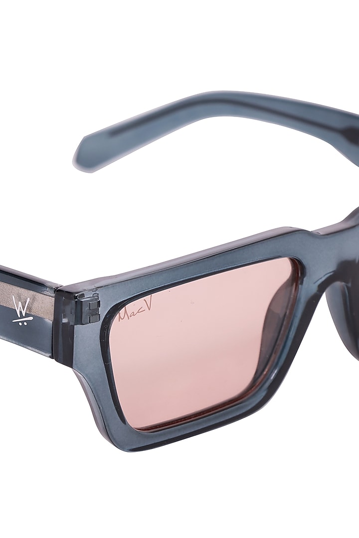 Teal Blue & Pink UV Protected Sunglasses by Wendell Rodricks x MacV at ...