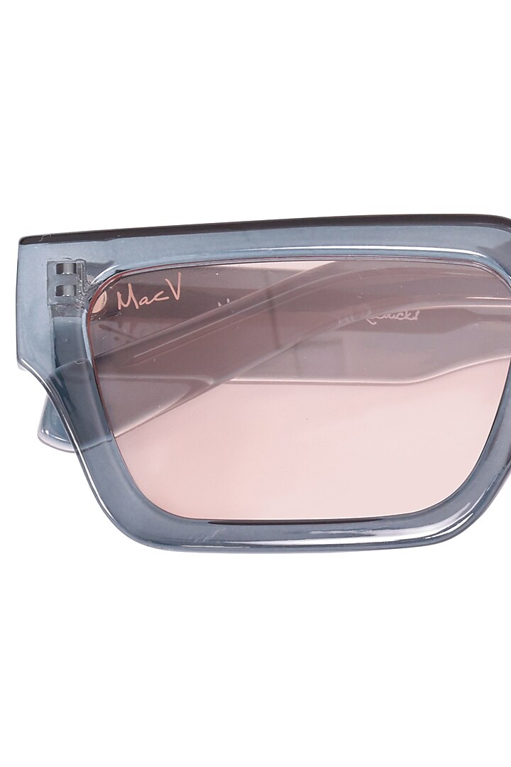 Teal Blue & Pink UV Protected Sunglasses by Wendell Rodricks x MacV at ...