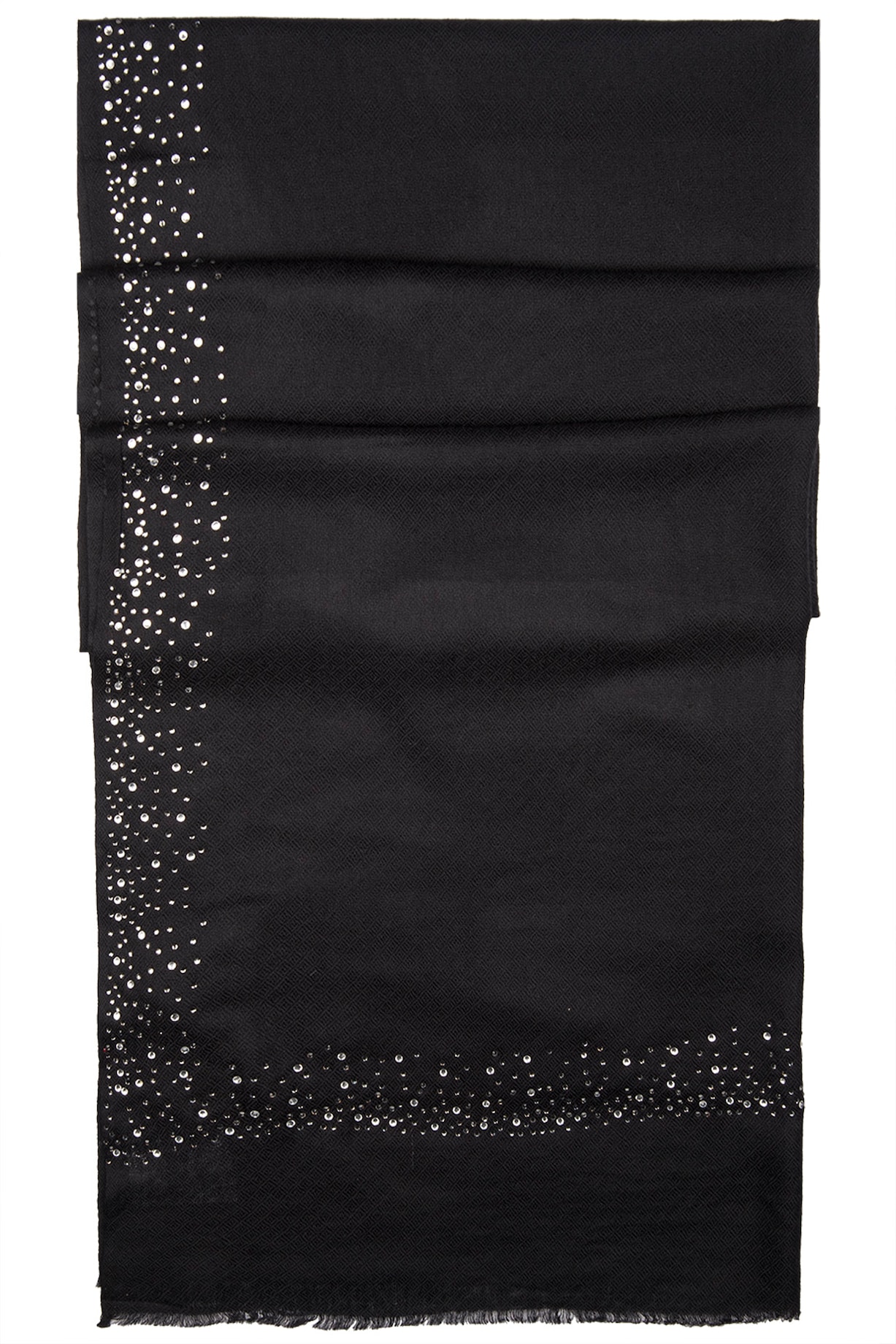 Black Swarovski Crystal Embroidered Shawl by Wrapture by Suzanne at ...