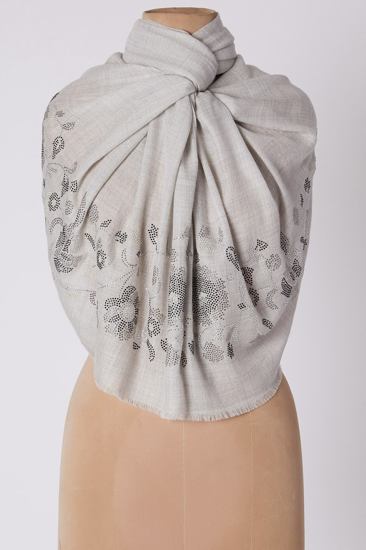 Grey Swarovski Embroidered Shawl by Wrapture by Suzanne at Pernia's Pop ...