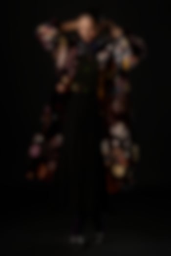 Multi-Coloured Silk Velvet Embellished Jacket Design by YAVI at Pernia ...