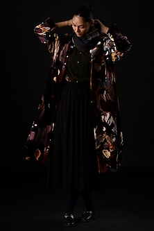 Multi-Coloured Silk Velvet Embellished Jacket Design by YAVI at Pernia ...