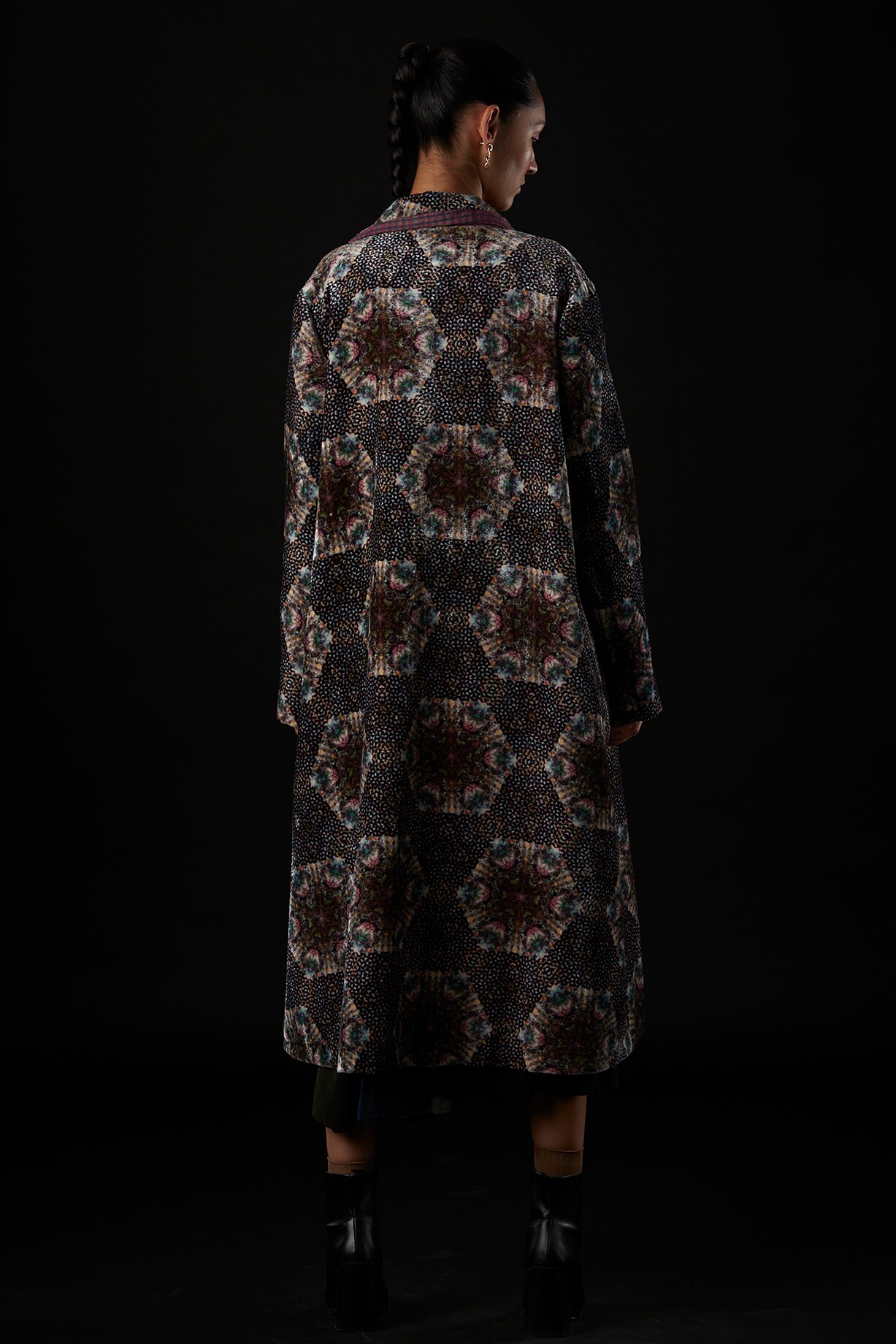 Multi-Colored Velvet Jacket Design by YAVI at Pernia's Pop Up Shop 2024