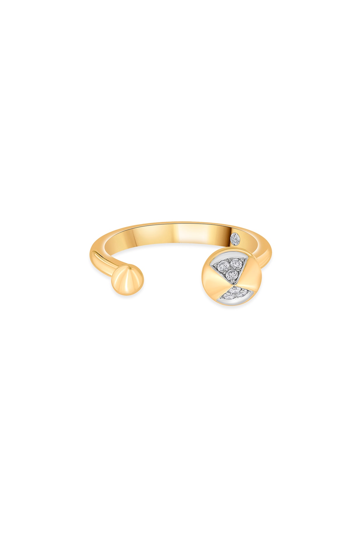 18kt Matte Pink Gold Finish Diamond Hourglass Motif Ring by ZEN DIAMOND ...