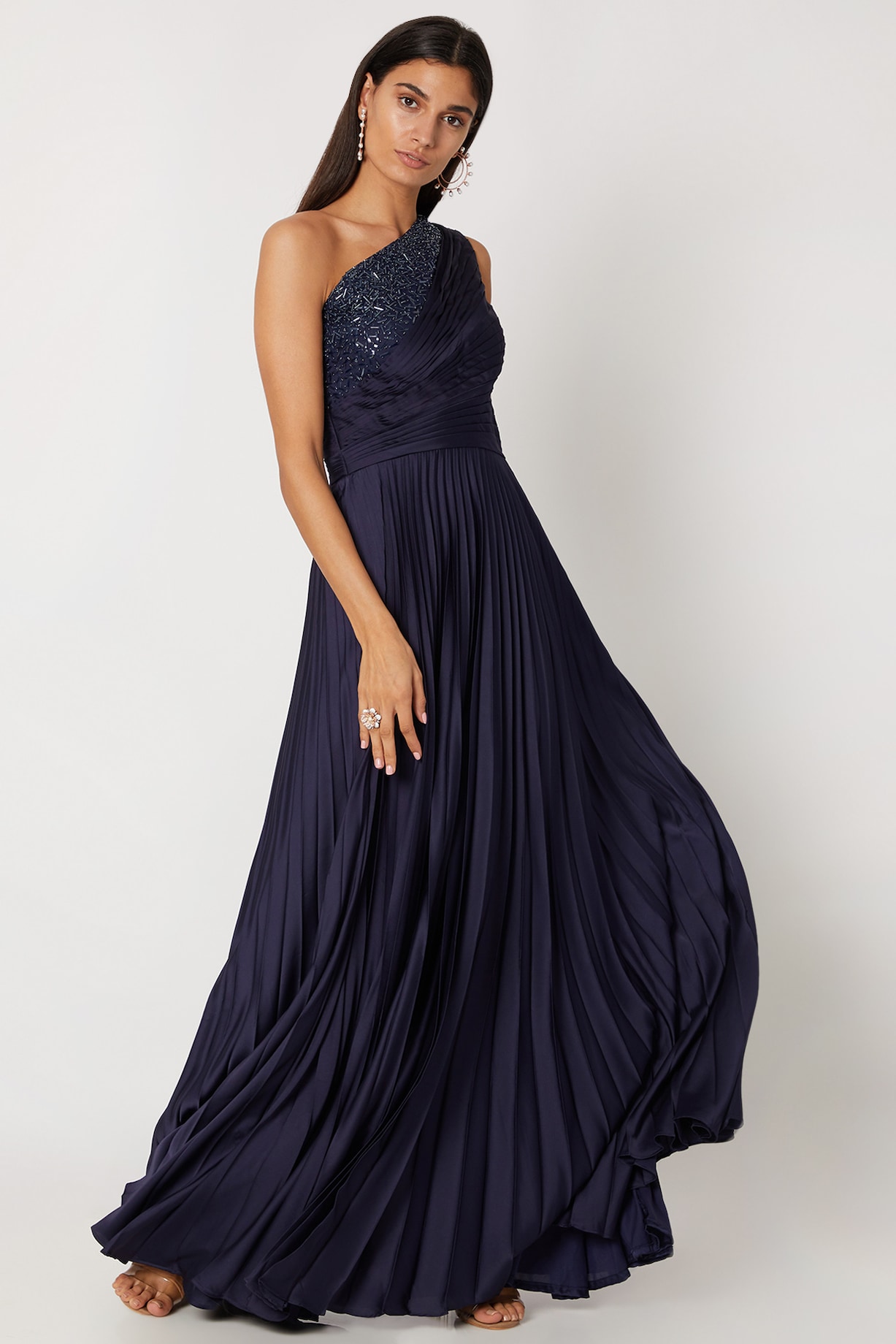 Cobalt Blue Embroidered Gown by Zwaan at Pernia's Pop Up Shop 2025